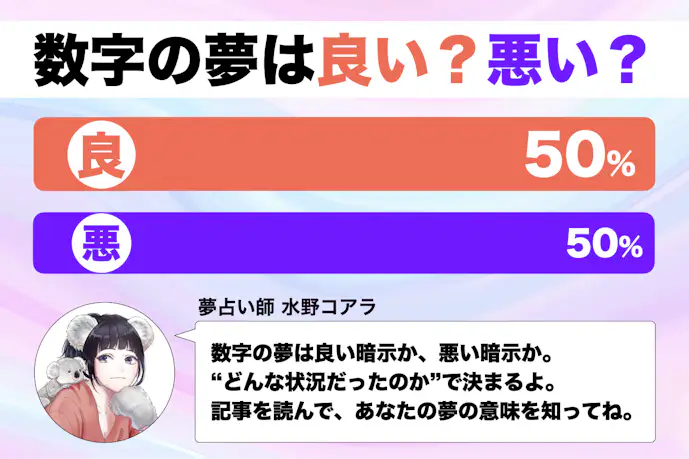 【夢占い】数字の夢の意味|状況別にスピリチュアル的な暗示を診断! スマート夢占い Part 3