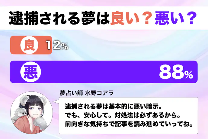 【夢占い】逮捕される夢の意味|状況別にスピリチュアル的な暗示を診断! スマート夢占い