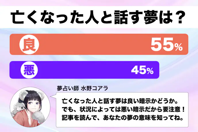 【夢占い】亡くなった人と話す夢の意味|スピリチュアル的な暗示を診断! スマート夢占い