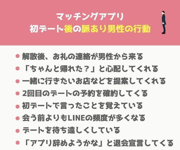 マッチングアプリの初デートで男性が見せる脈ありサインの見分け方を解説! Smartlog出会い